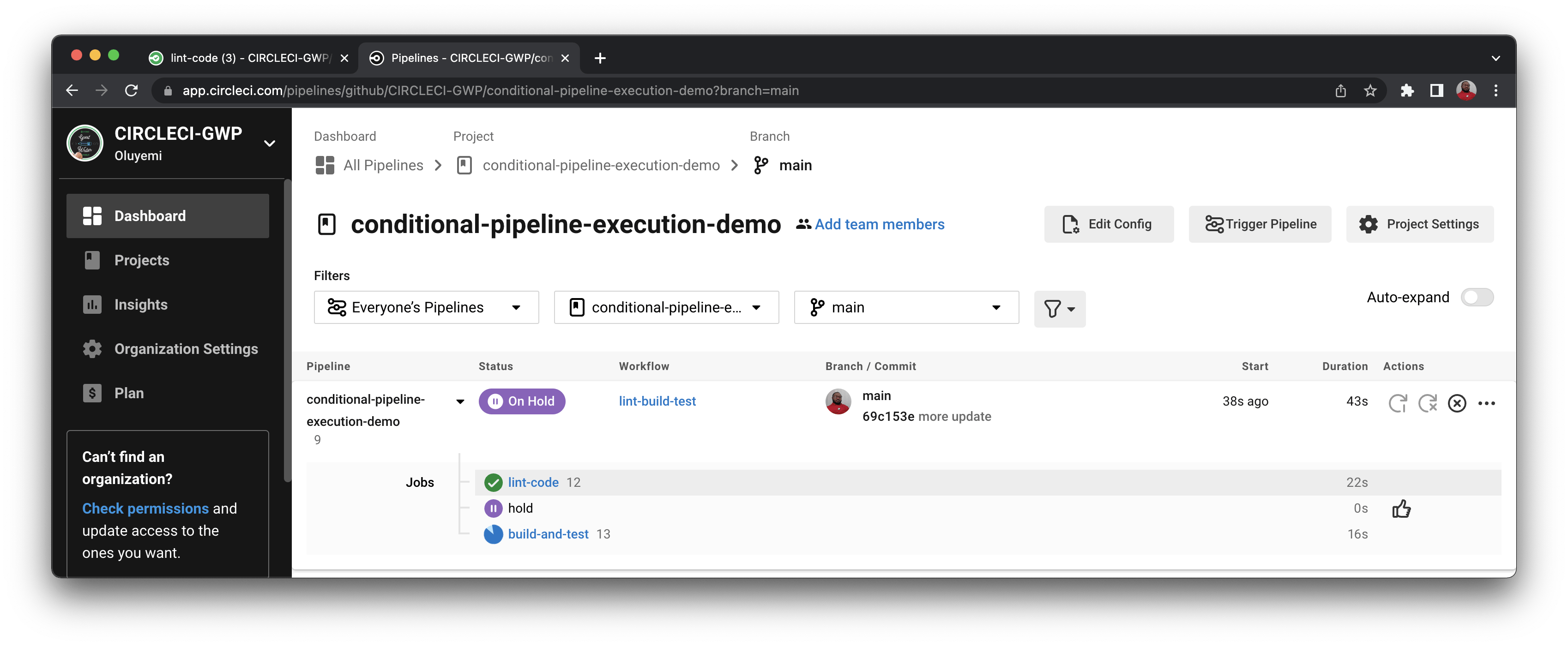 Conditional CircleCI pipeline execution | CircleCI