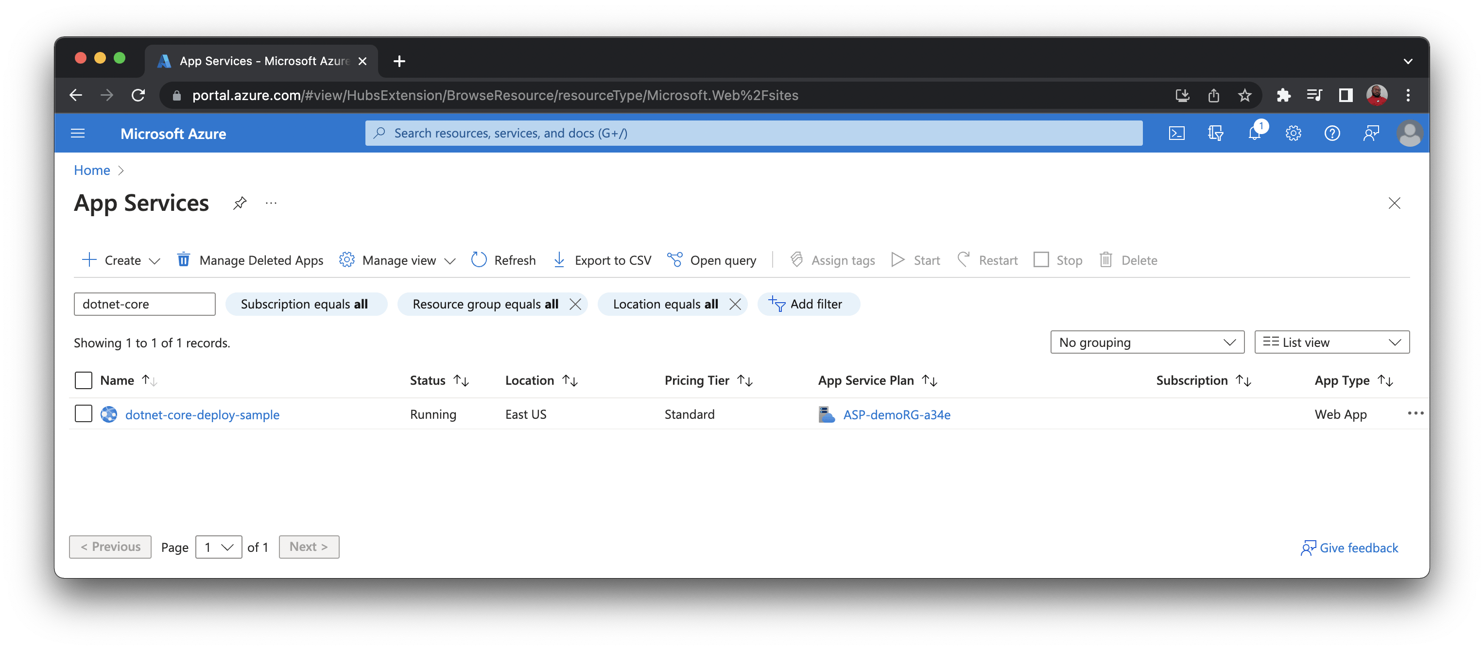 Build and deploy an ASP.NET Core application to Azure | CircleCI