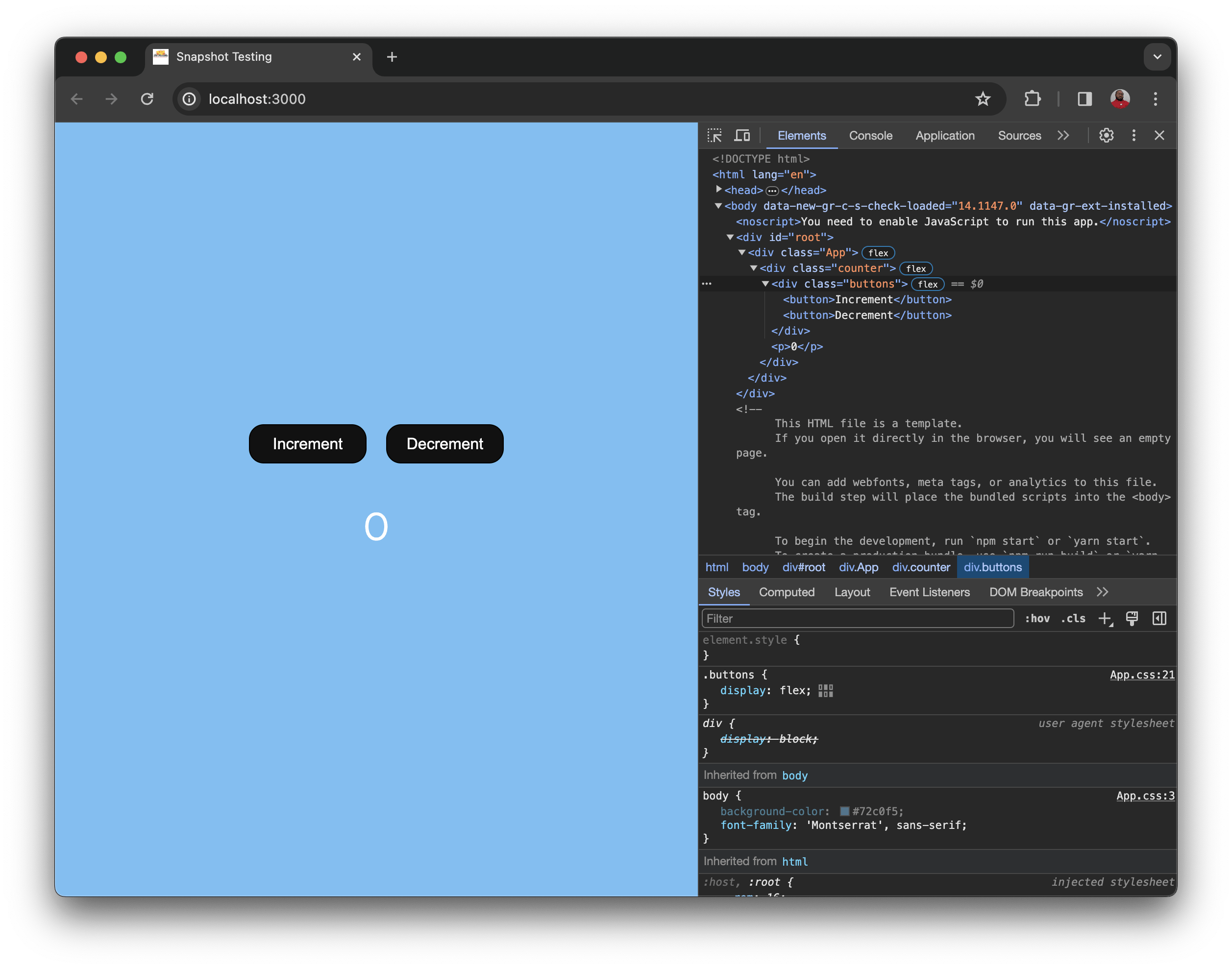 Snapshot testing React applications with Jest | CircleCI