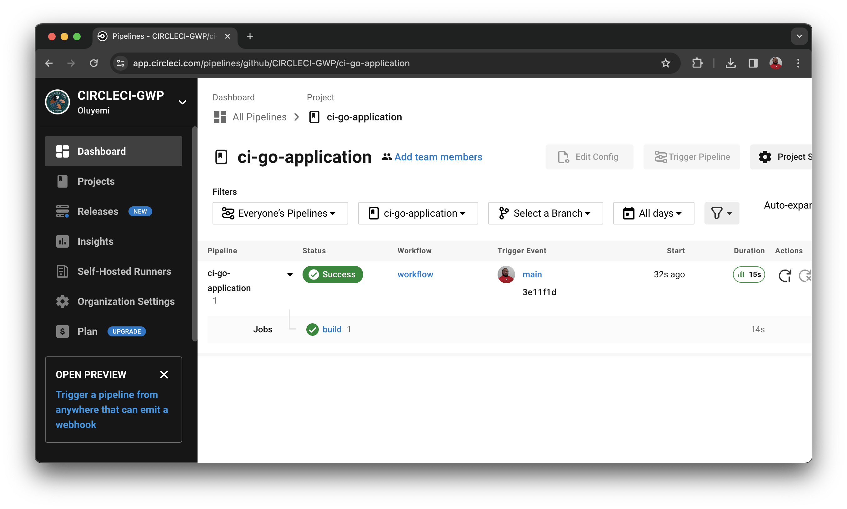 Continuous integration for Go applications | CircleCI