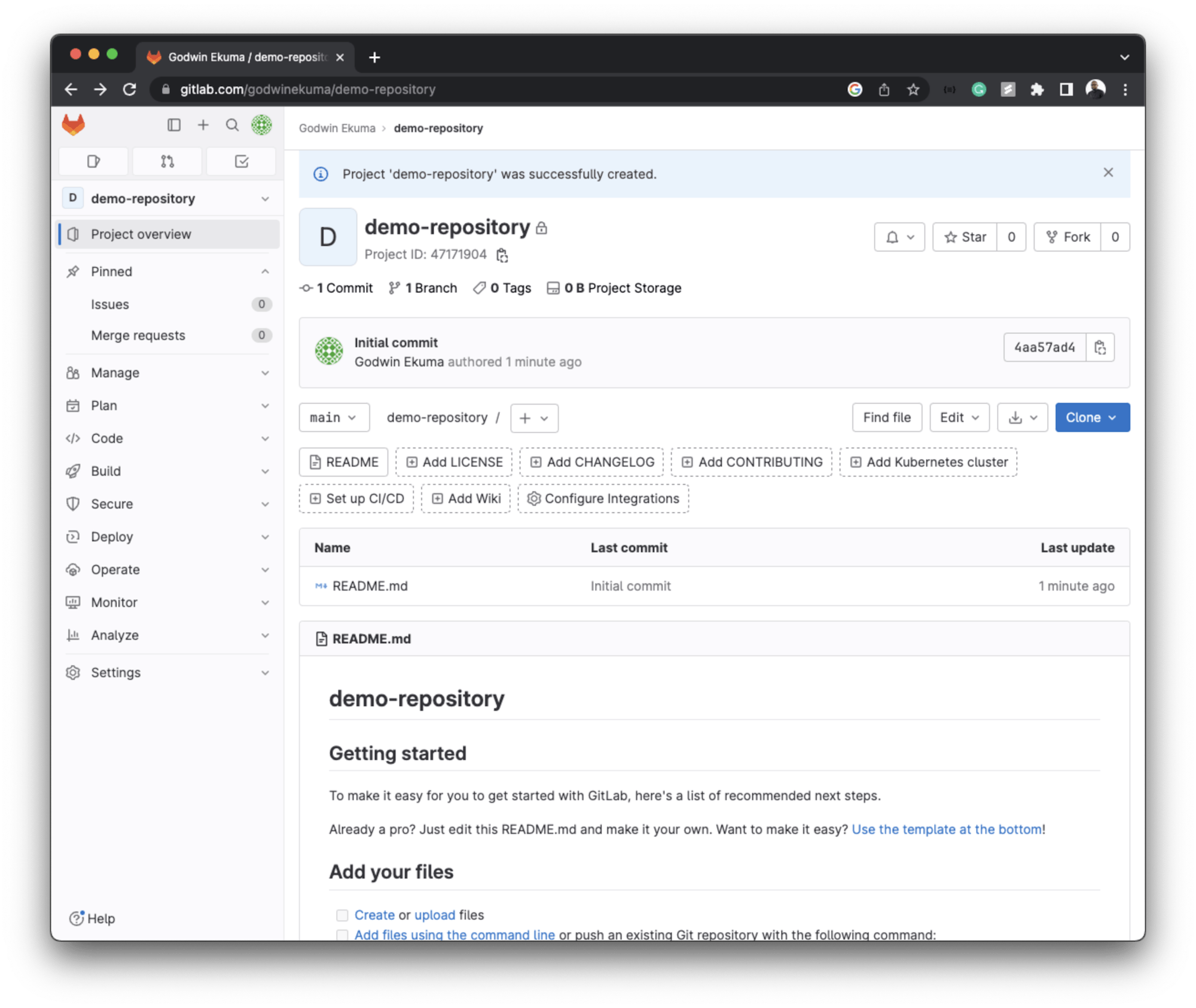 Pushing A Project To Gitlab Circleci