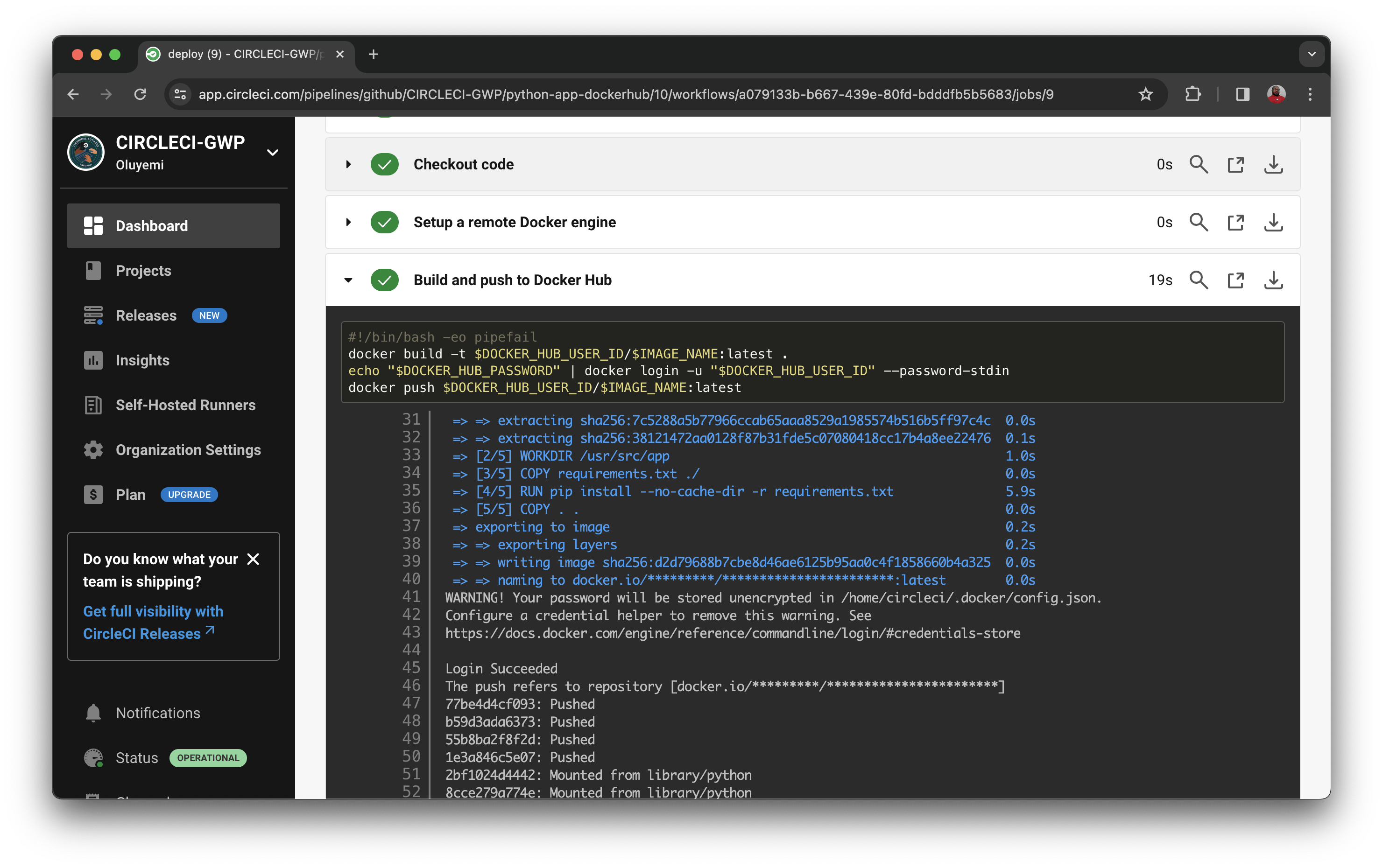 Dockerize a Python app and deploy to Docker Hub | CircleCI