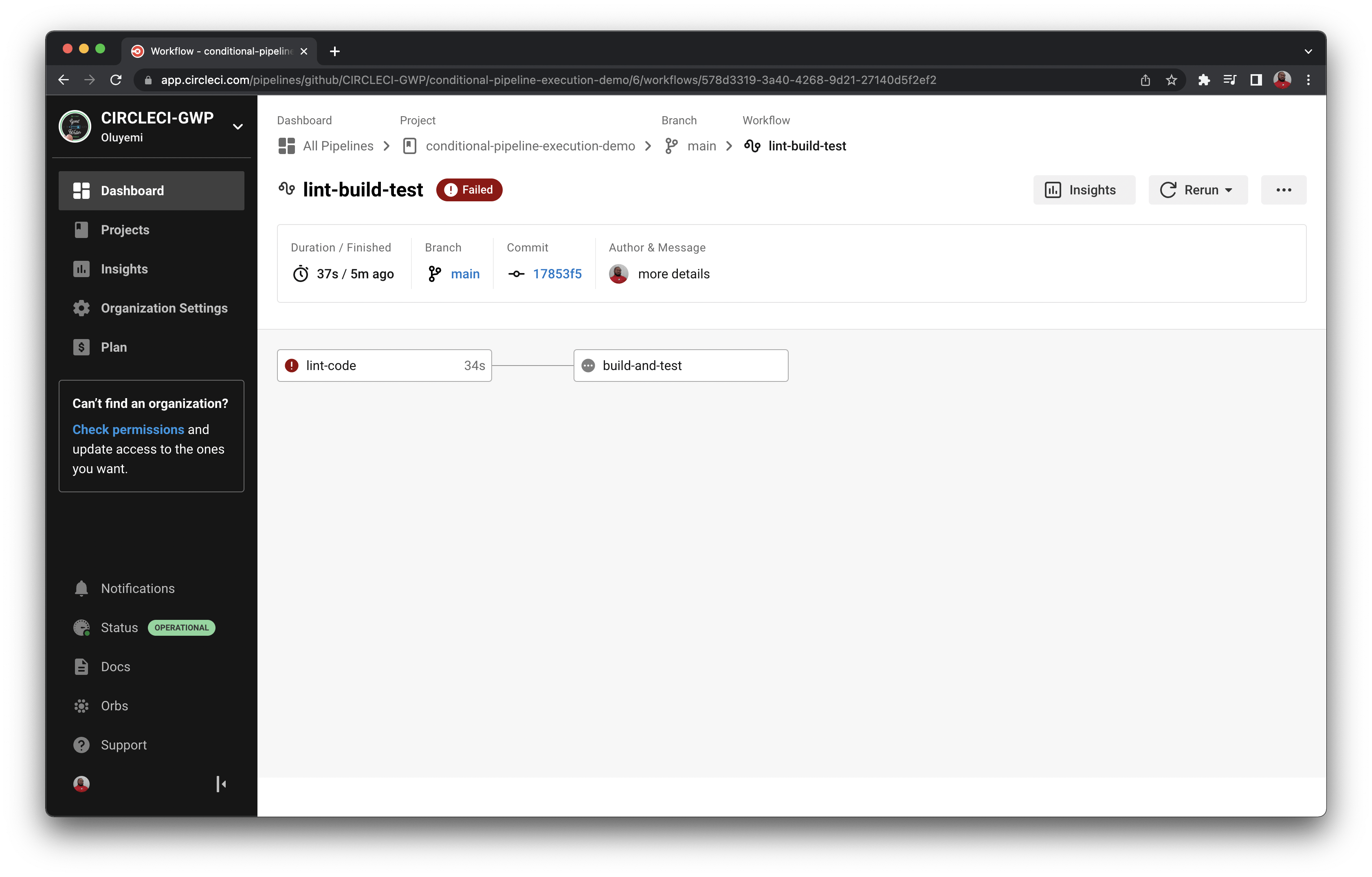 Conditional CircleCI pipeline execution | CircleCI