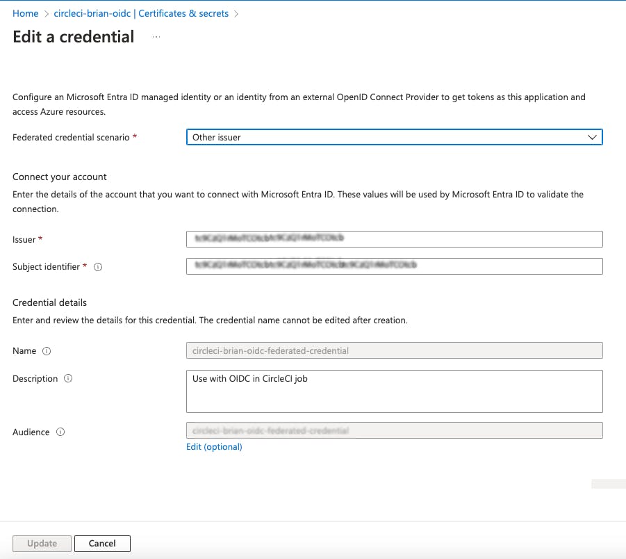 Using OpenID Connect (OIDC) for Azure access | CircleCI