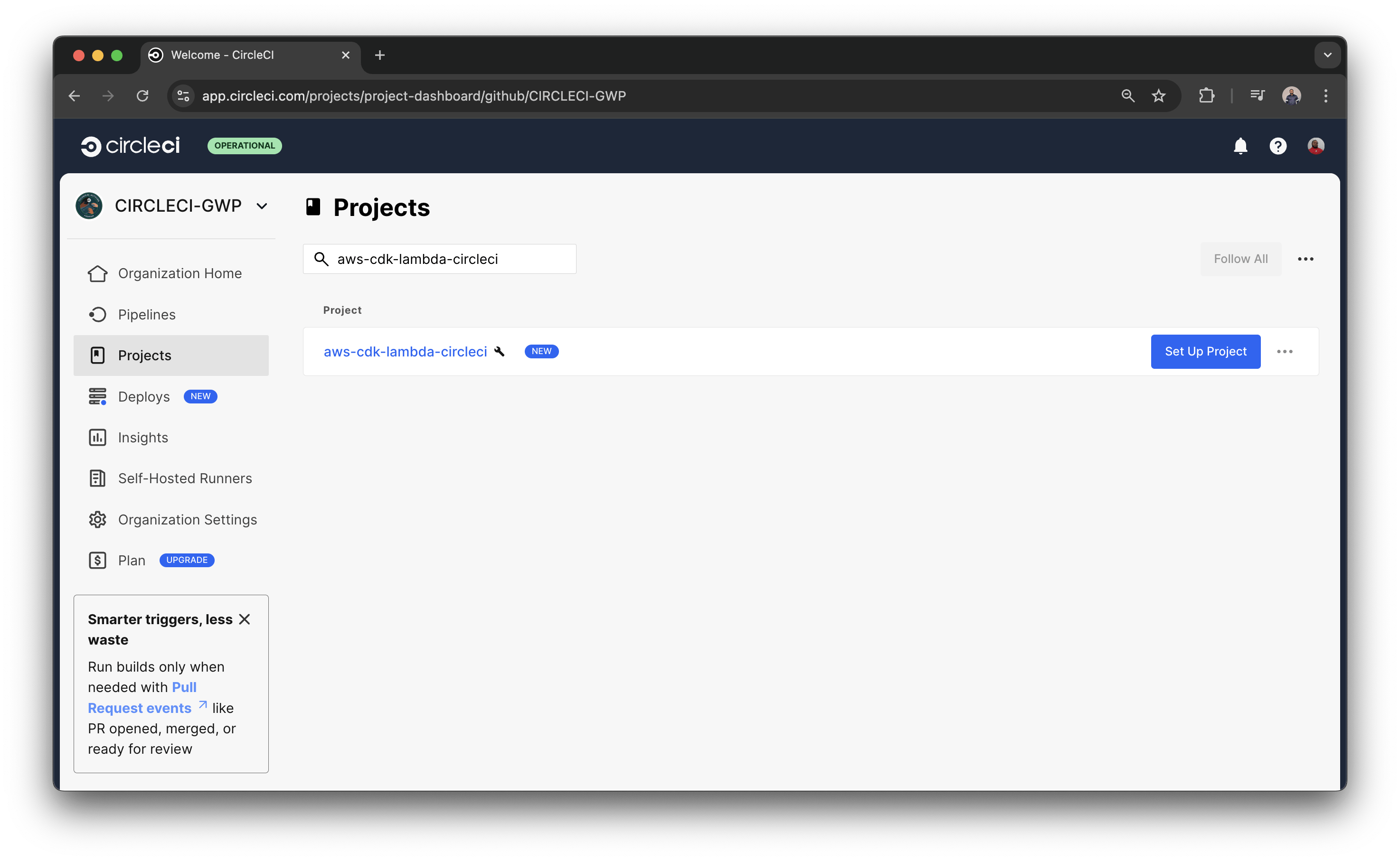 Automate AWS Lambda function deployments to AWS CDK | CircleCI