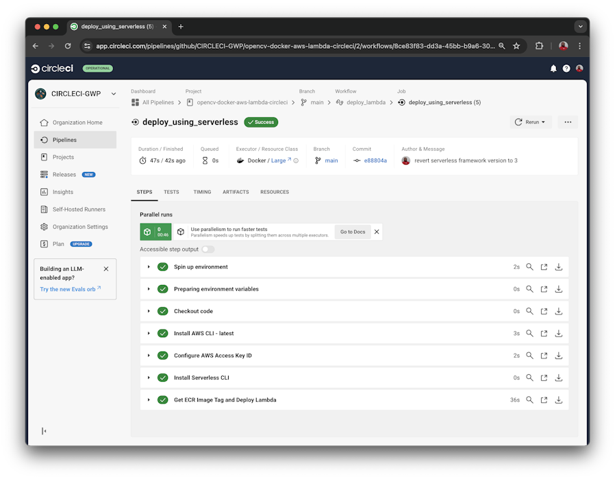 Build and deploy a Dockerized OpenCV application on AWS Lambda | CircleCI Build and deploy a Dockerized OpenCV application on AWS Lambda | CircleCI