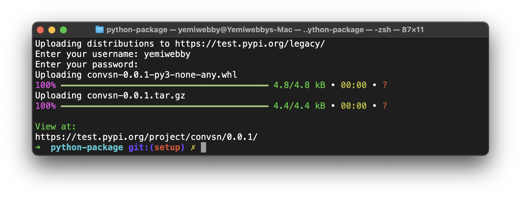 Publishing a Python package | CircleCI