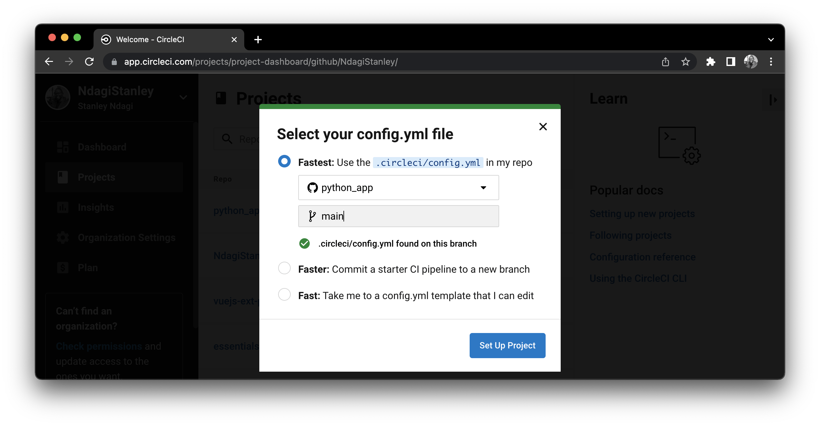 Setting up continuous integration with CircleCI and GitHub | CircleCI