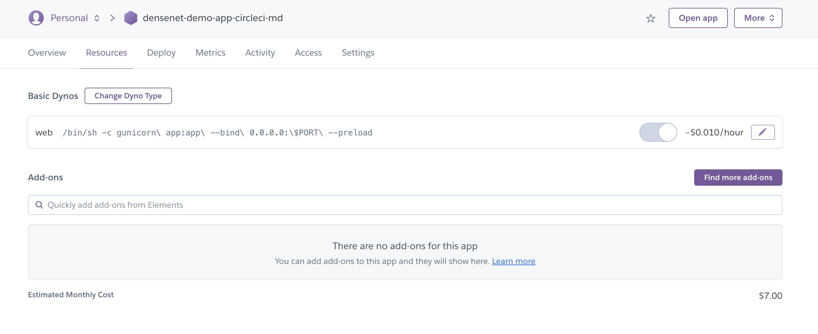 Test and deploy containerized PyTorch models to Heroku | CircleCI
