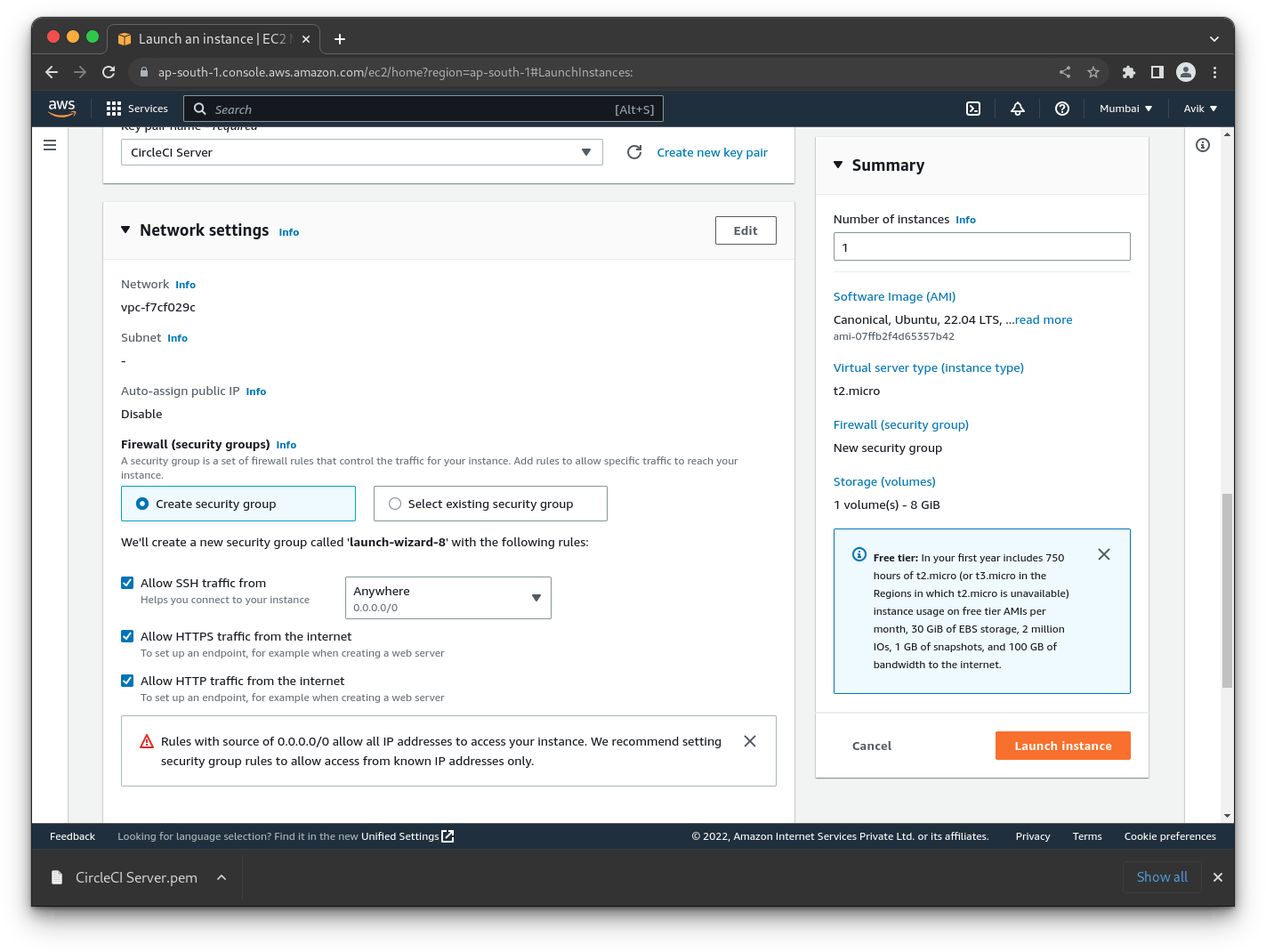 Deploy a Node app on AWS EC2 Linux | CircleCI